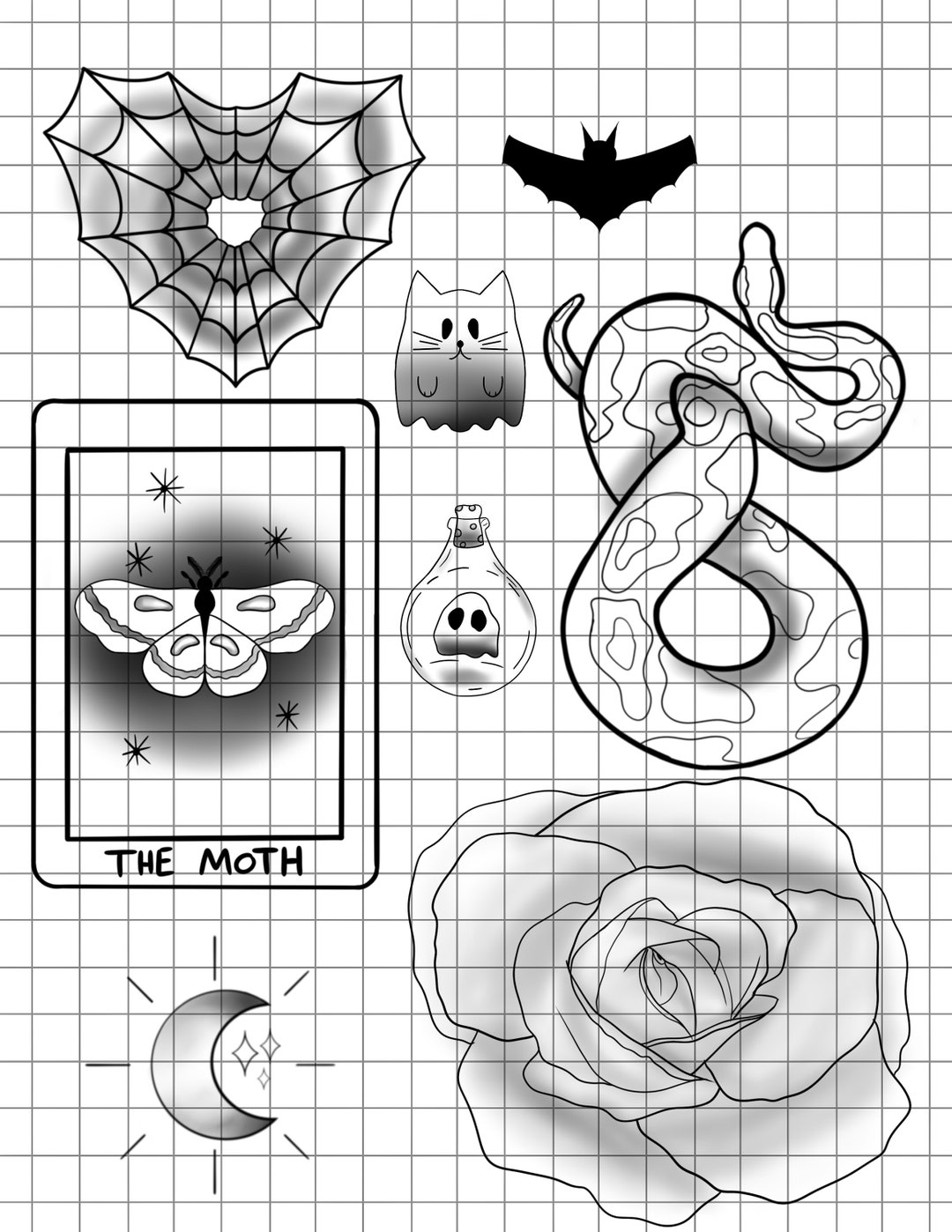 Tattoo Flash Sheet - Etsy