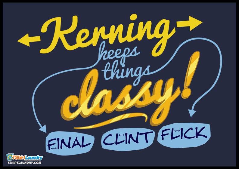 Tshirt Laundry Clothing Line Kerning Keeps Things Classy - Etsy