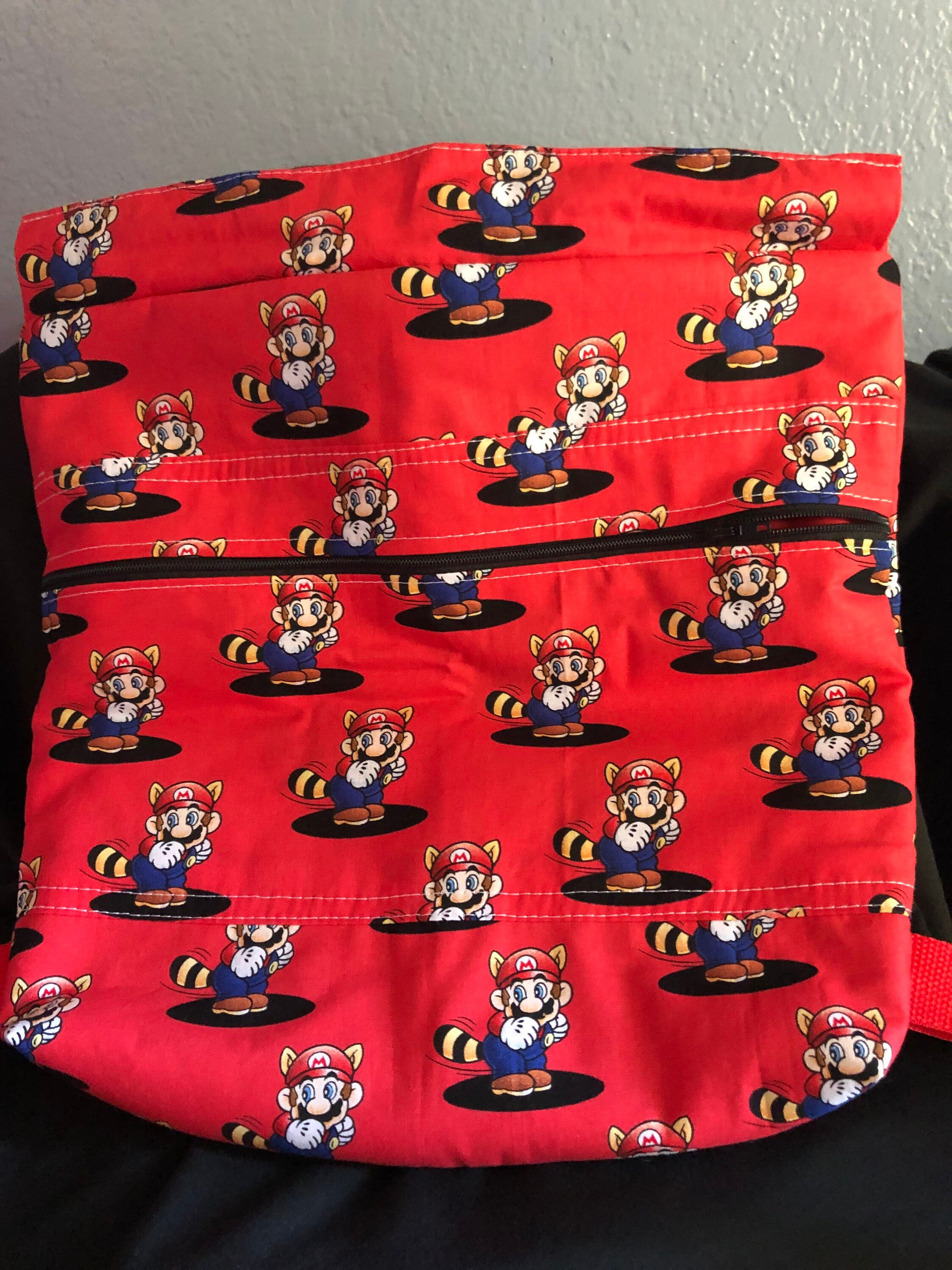 Tanuki Mario Padded Drawstring Bag | Etsy