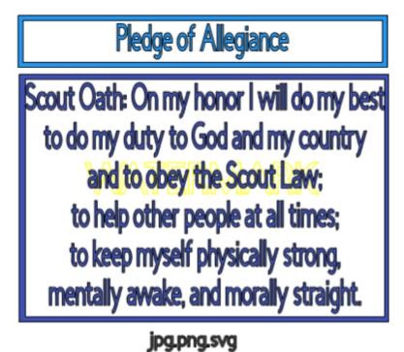 Boy Scout Oath and Law, Jpg, Png, Svg - Etsy