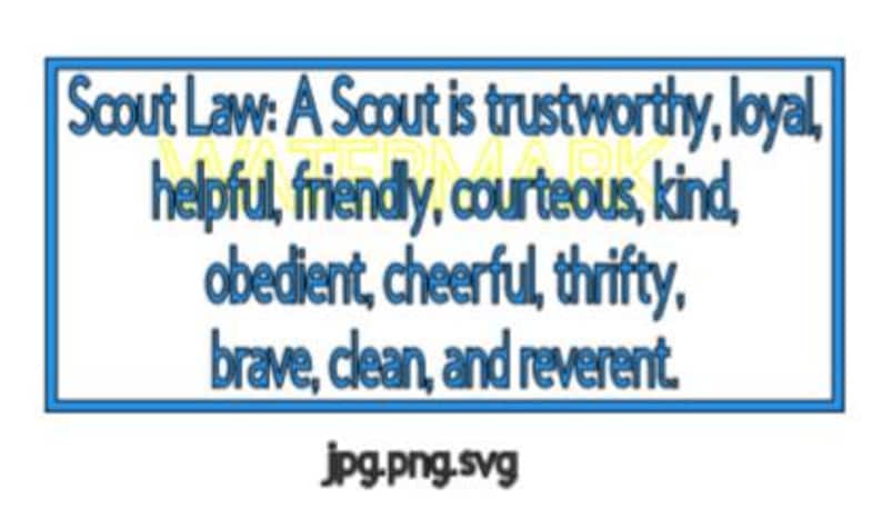 Boy Scout Oath and Law, Jpg, Png, Svg - Etsy