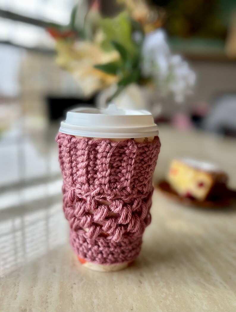 Sage Green Coffee Cup Cozy Crochet- Drink Cozy-cup Sleeve- Iced Coffee ...
