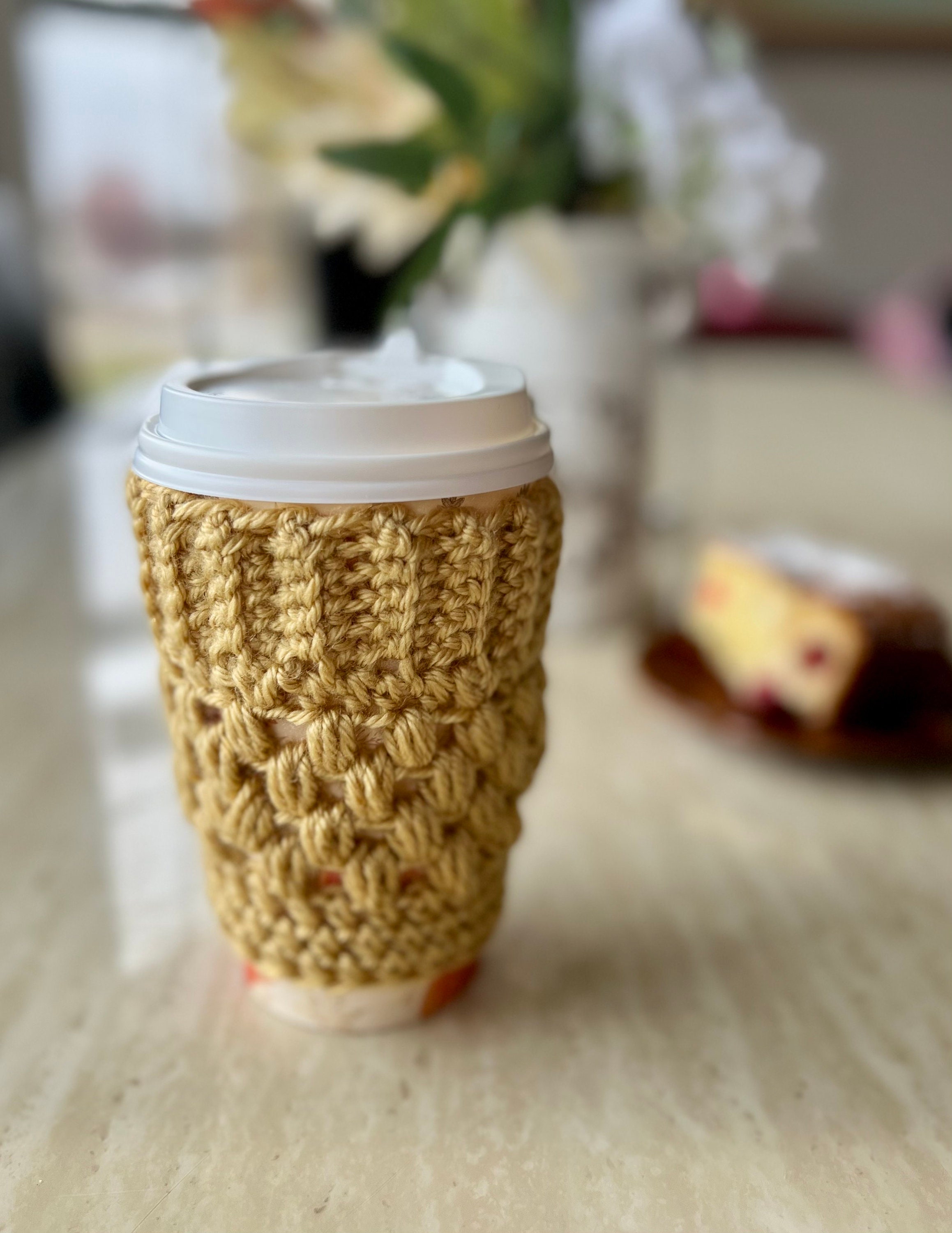 Sage Green Coffee Cup Cozy Crochet- Drink Cozy-cup Sleeve- Iced Coffee ...