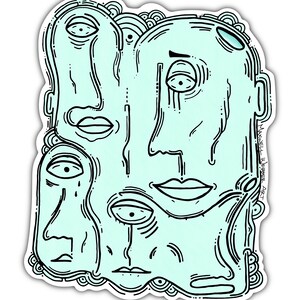 Stickers || Minimalist Line Art Sticker || Waterproof Sticker || Vinyl ...
