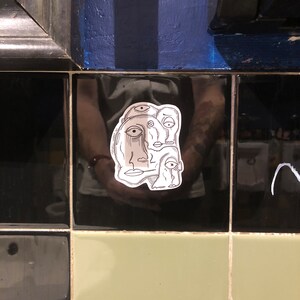 Stickers Minimalist Line Art Sticker Abstract Sticker Waterproof ...