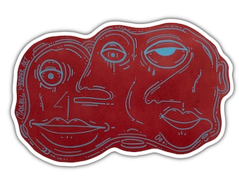 Stickers Minimalist Line Art Sticker Abstract Sticker Waterproof ...