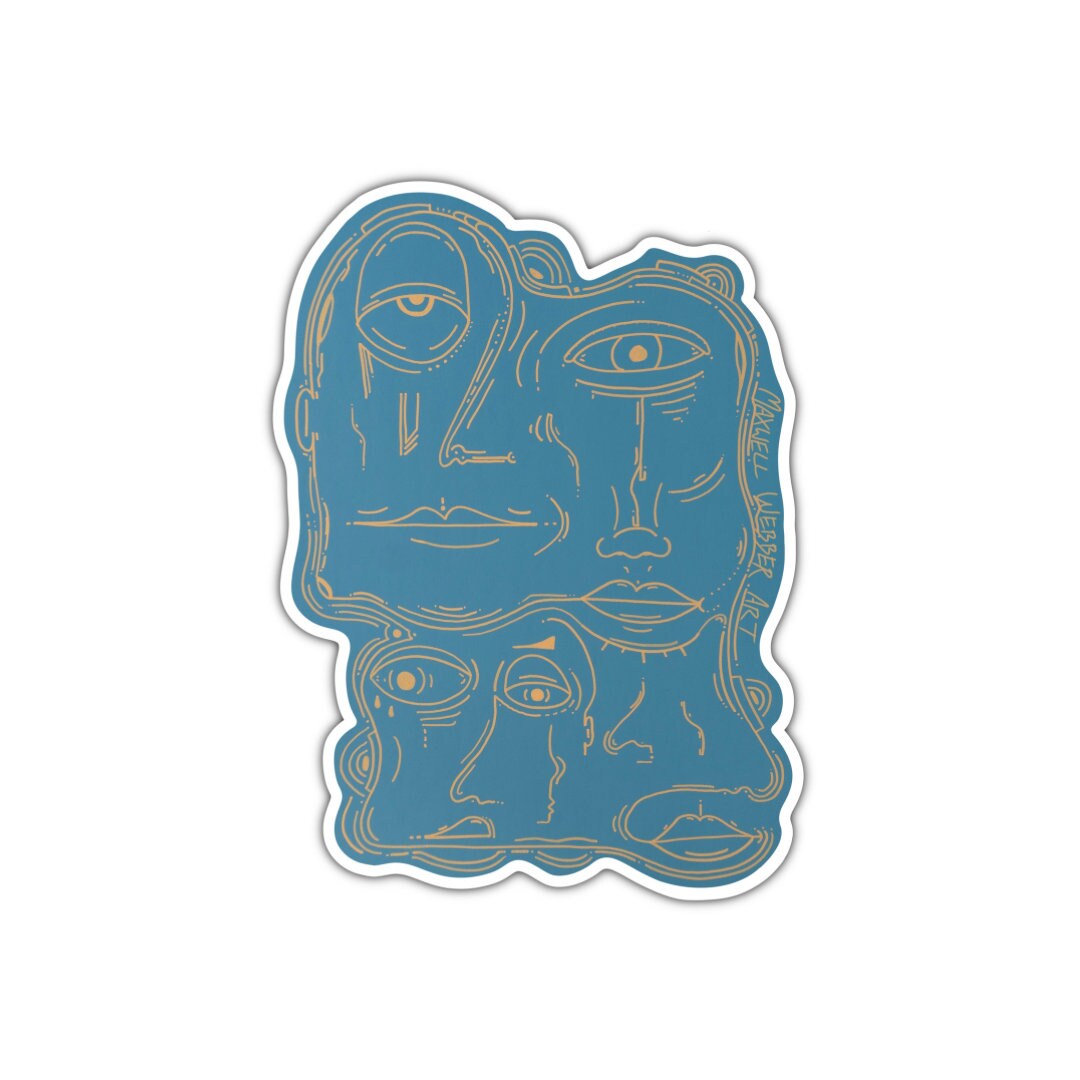 Stickers || Minimalist Blue Sticker || Waterproof Sticker || Vinyl Die ...