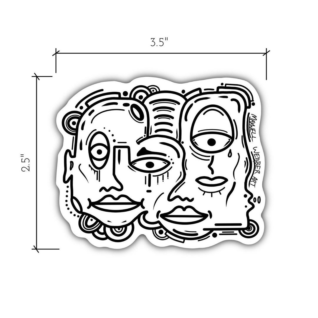 Stickers || Minimalist Line Art Sticker || Waterproof Sticker ...