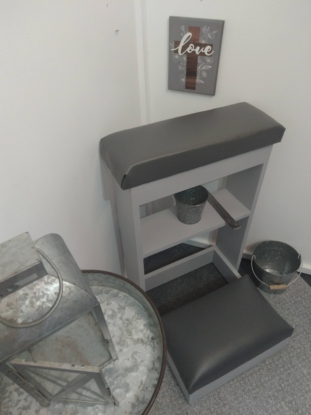 Padded Prayer Altar; Prayer Bench or Prayer Kneeler; Handmade for You a ...