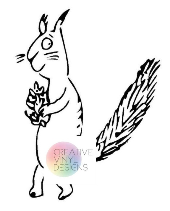 Gruffalo Squirrel Outline Vinyl Wall Sticker Decal - Etsy