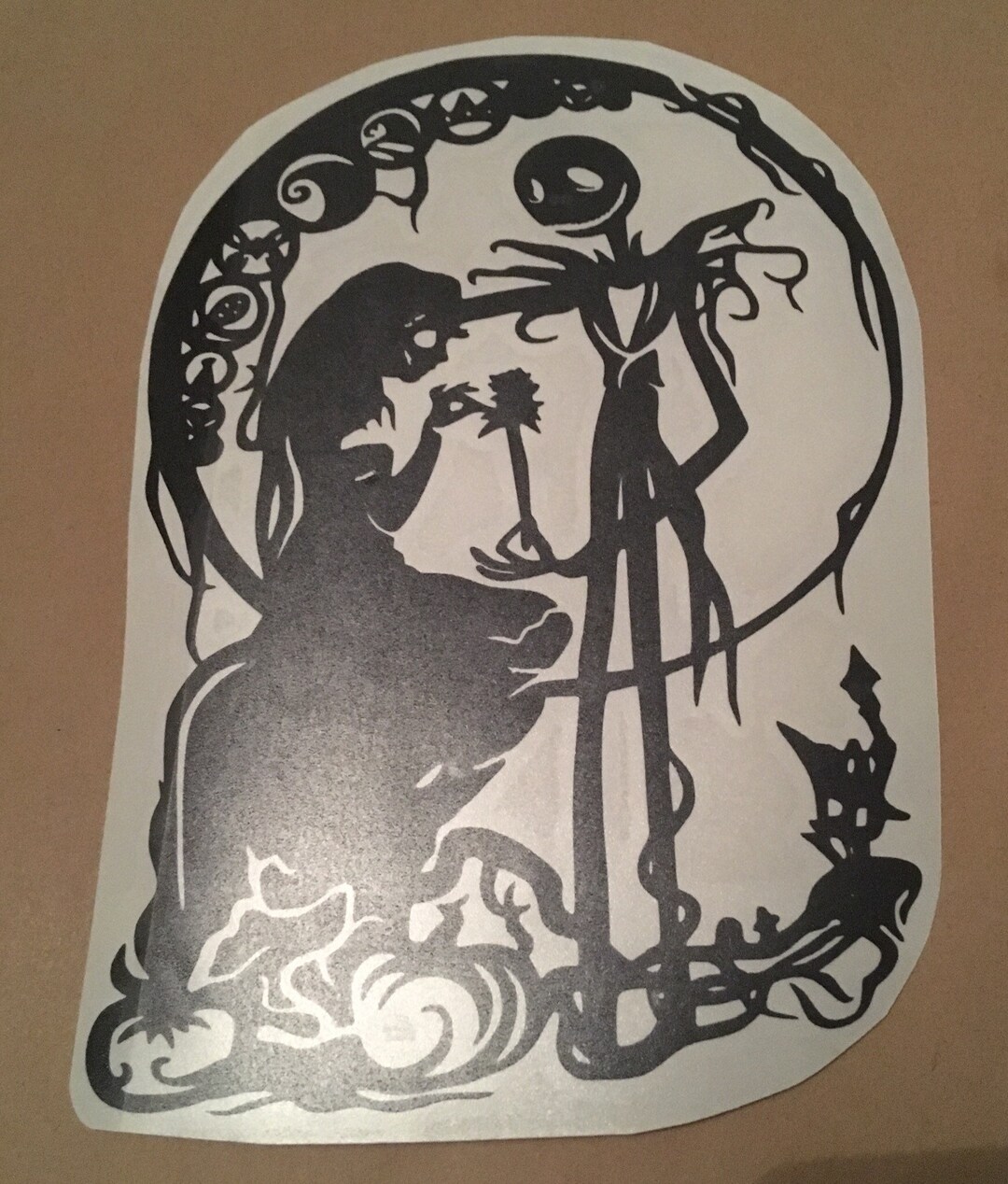 The Nightmare Before Christmas Jack & Sally Vinyl Wall Sticker Decal - Etsy