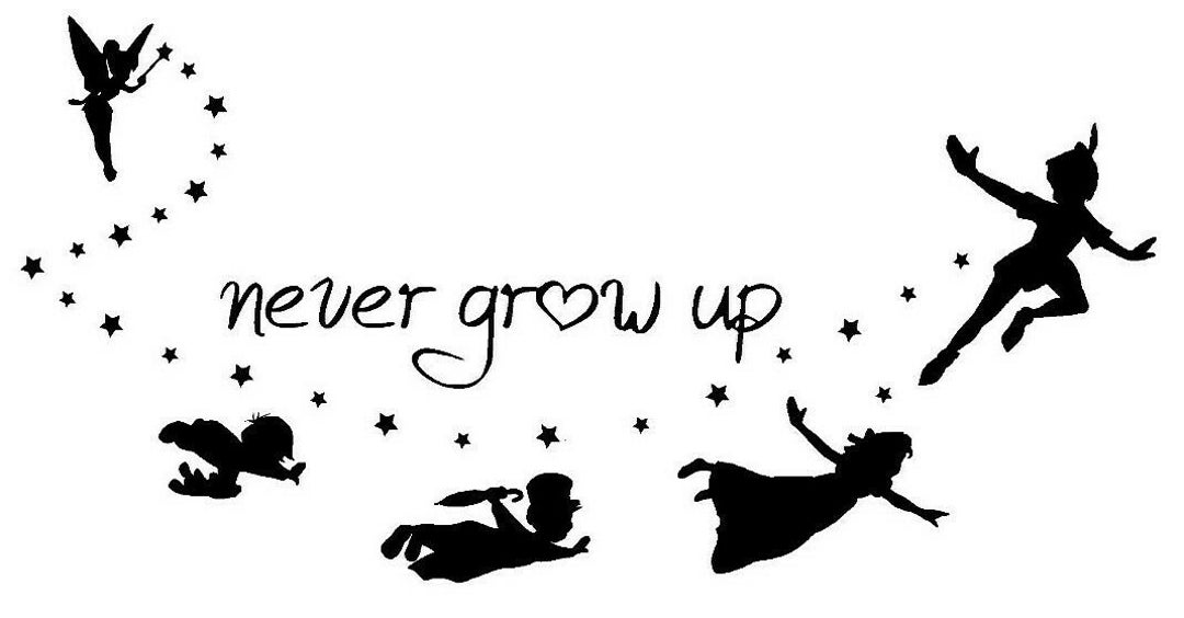 Peter Pan Flying Characters Silhouette Disney Inspired Vinyl Wall ...