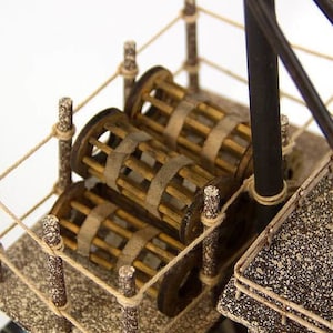 BOAT With AGING TECHNIQUE / Wooden Miniature Boat / Vintage Art ...