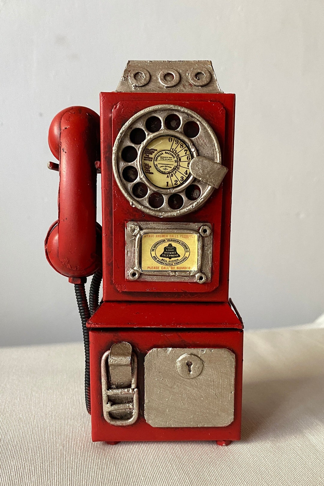 ROTARY PAYPHONE DECORATION /vintage Metal Design Replica / Decorative ...