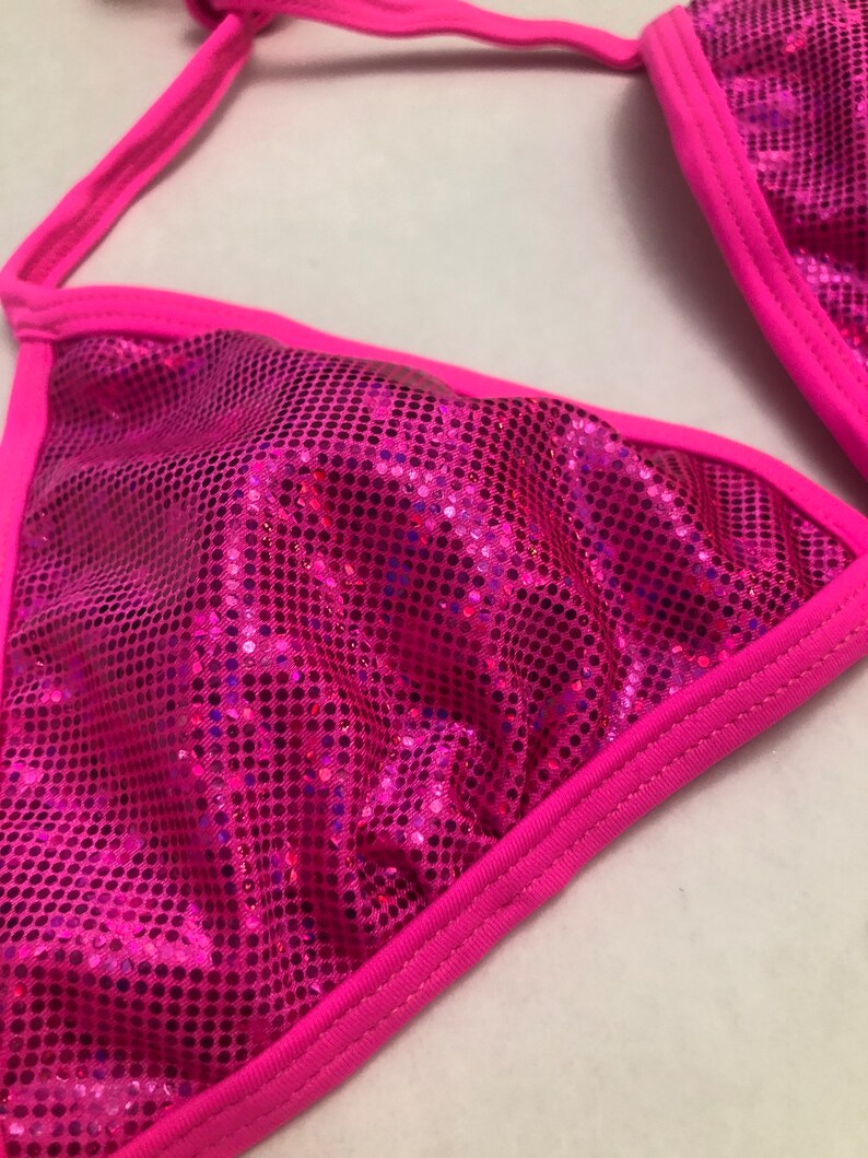 Pink Coachella kini Top - Etsy