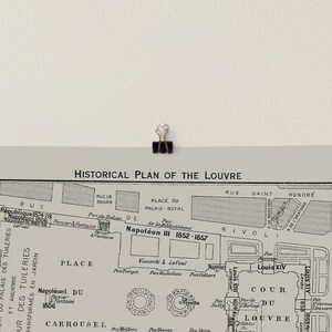 Historical Plan of the Louvre Paris Art Print, Architectural Drawing ...