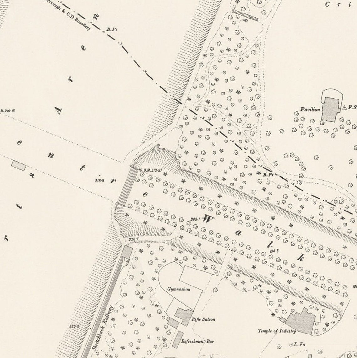 Crystal Palace Vintage Map Print Victorian Exhibition Map FA - Etsy