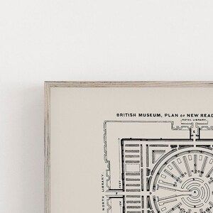 A4 Reading Room Floor Plan at British Museum, Quirky Wall Art Print ...
