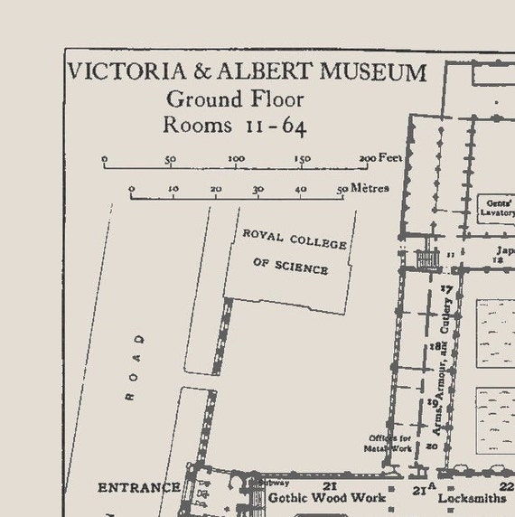 Victoria And Albert Museum Map Poster; Map Of South Kensington Museum,