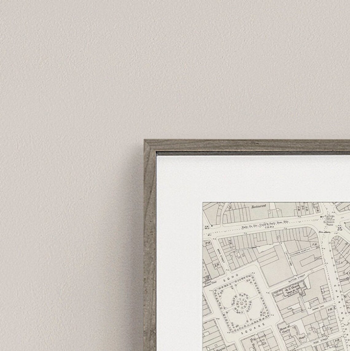Seven Dials London Vintage Map Print, Soho Square, Covent Garden - Etsy