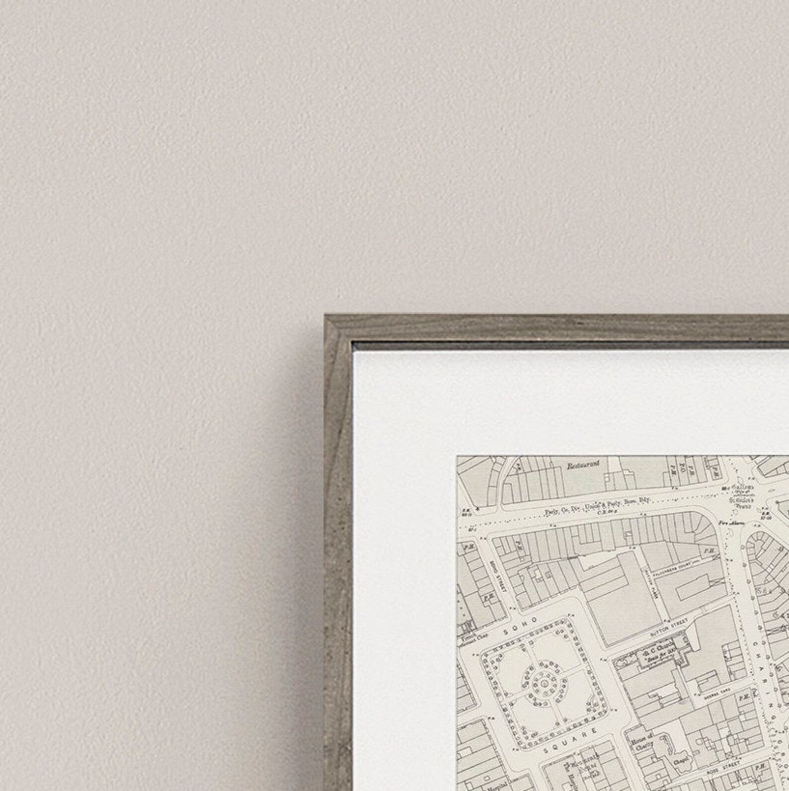 Seven Dials London Vintage Map Print, Soho Square, Covent Garden - Etsy
