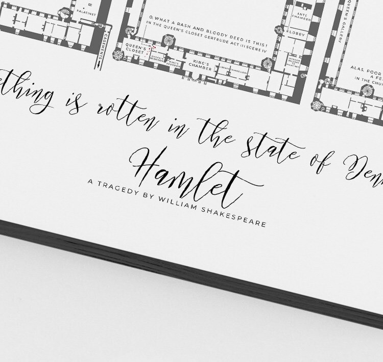 Shakespeare Poster Gift Hamlet Theatrical Print Bookish | Etsy UK