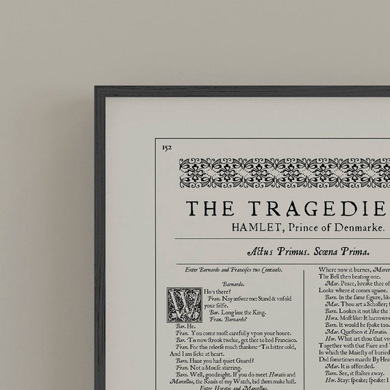 Shakespeare First Folio Hamlet