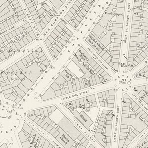 Seven Dials London Vintage Map Print, Soho Square, Covent Garden - Etsy