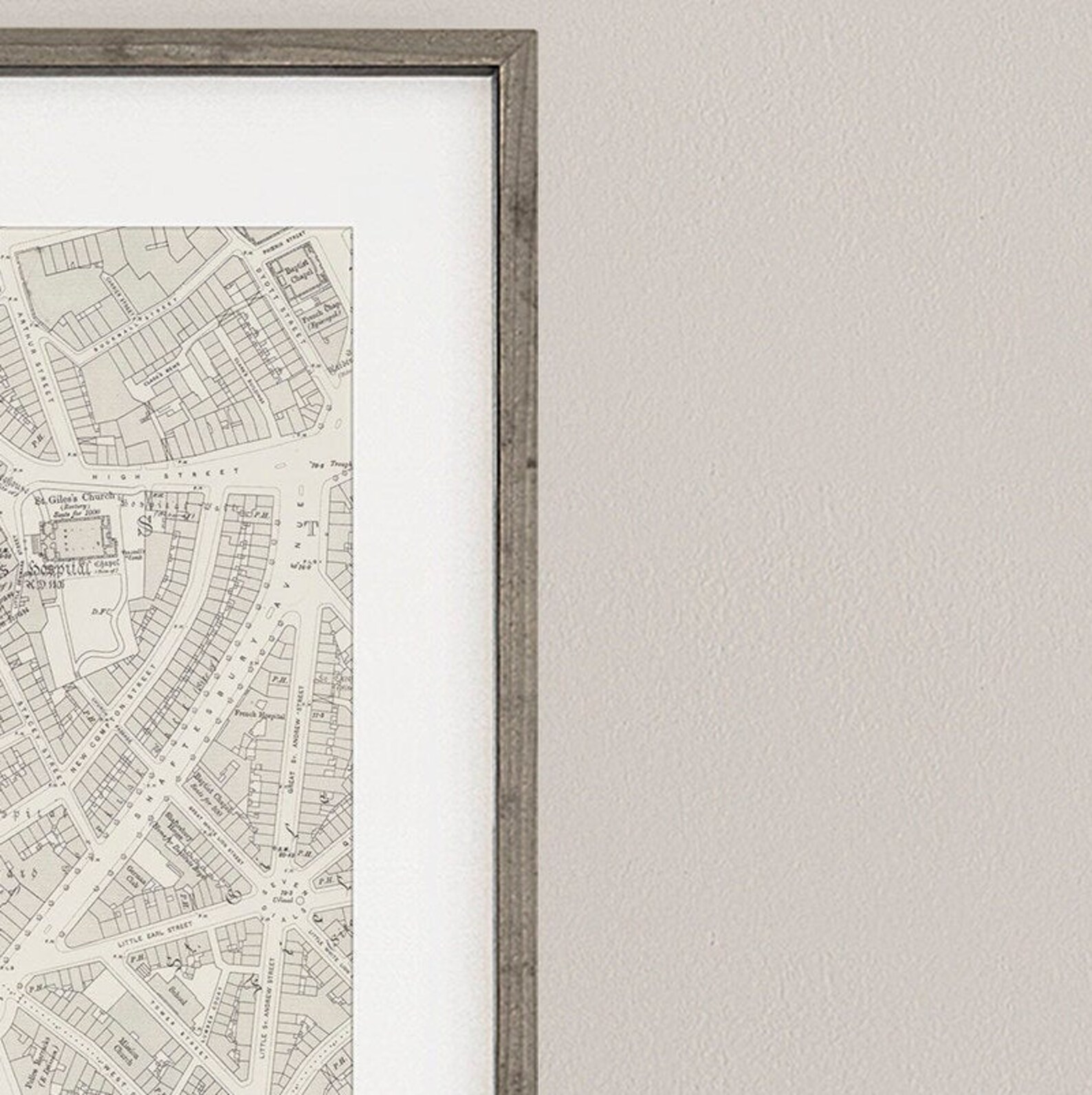 Seven Dials London Vintage Map Print, Soho Square, Covent Garden - Etsy