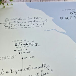 Pride and Prejudice Print - Literary Art Poster - Jane Austen Gifts ...