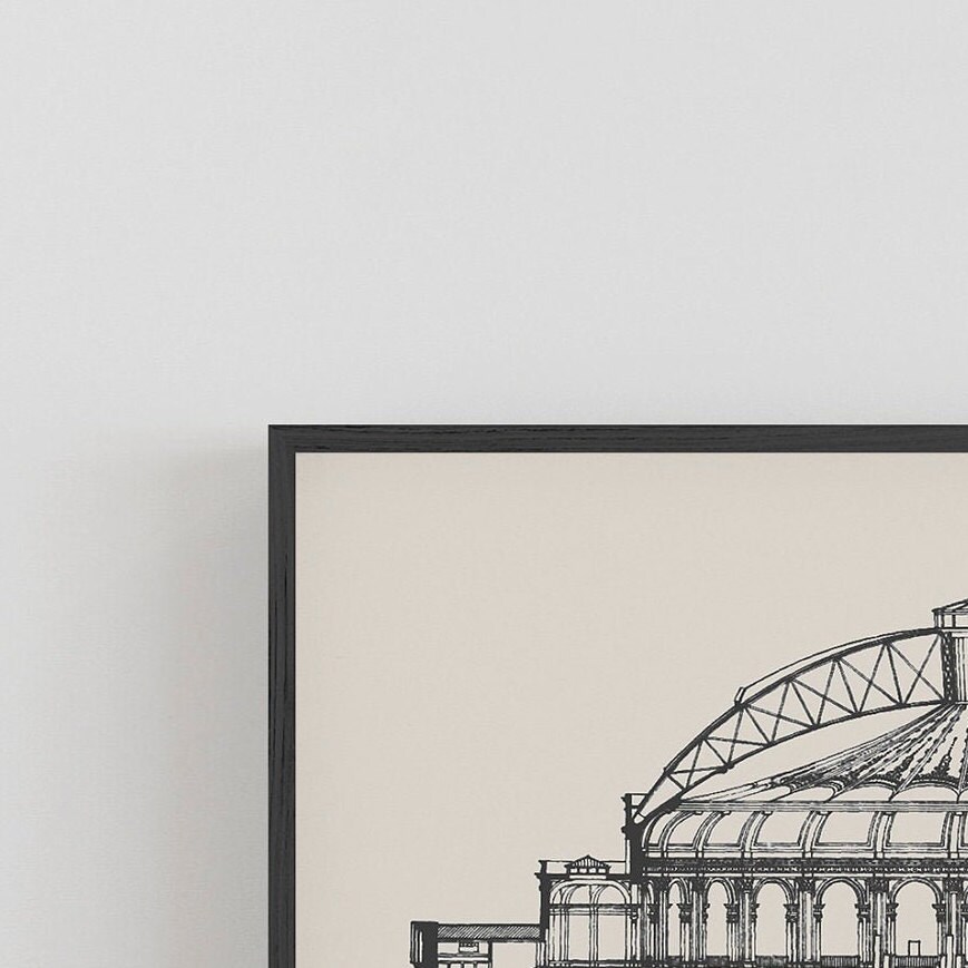 A4 Royal Albert Hall Architectural Blueprint Poster Concert | Etsy