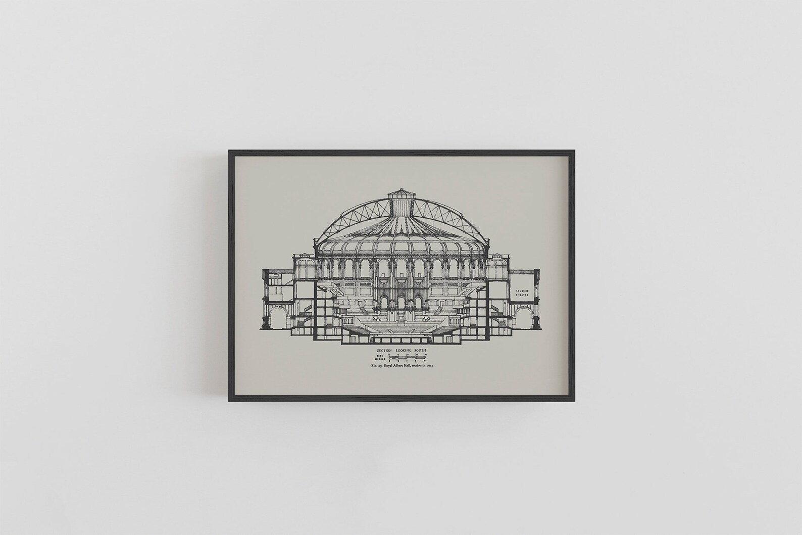 A4 Royal Albert Hall Architectural Blueprint Poster Concert - Etsy