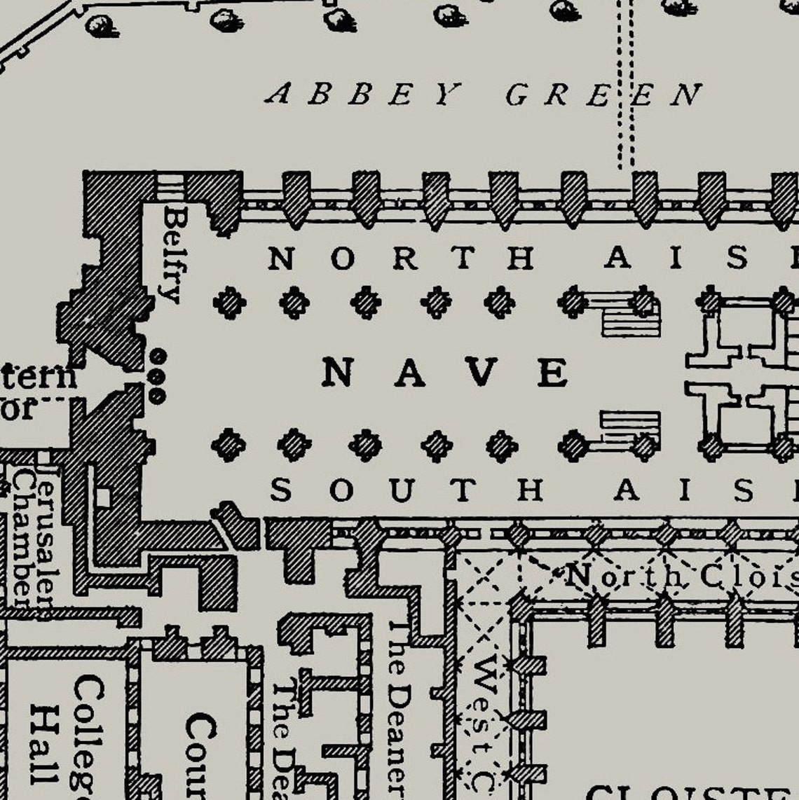 Westminster Abbey London Floor Plan Poster Religious Building - Etsy