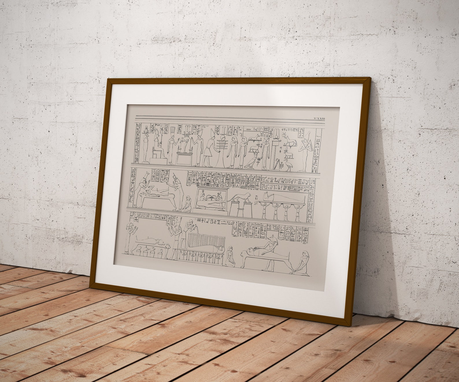 Osiris Funeral Room Print Egyptian Tomb Wall Art Hieroglyphs | Etsy