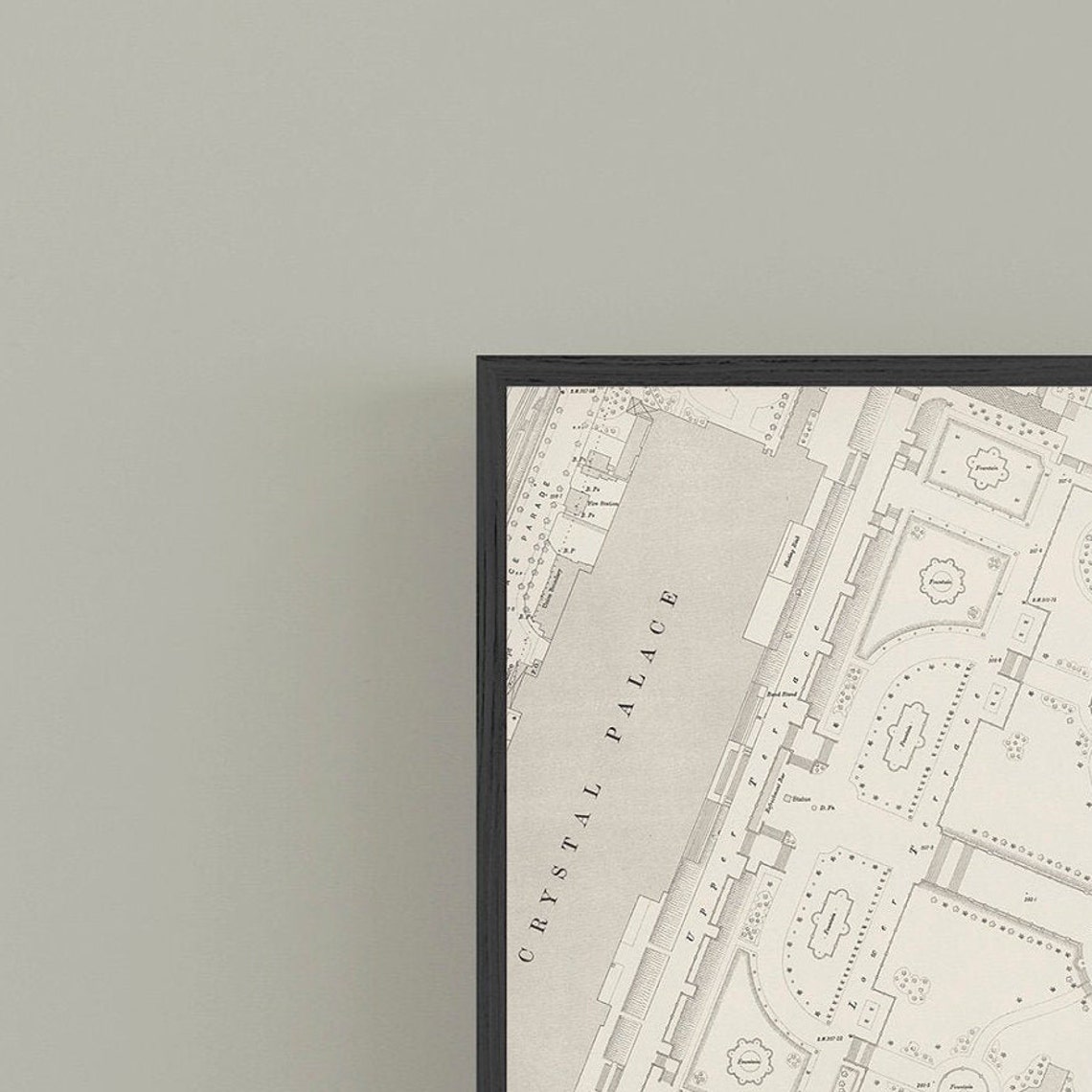 Crystal Palace Vintage Map Print Victorian Exhibition Map FA - Etsy