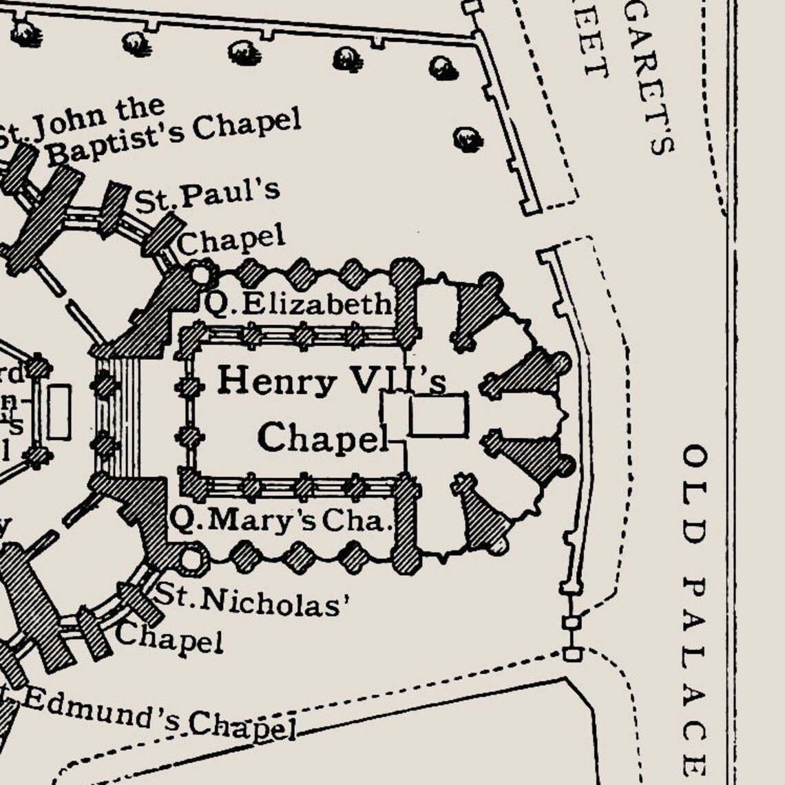 Westminster Abbey London Floor Plan Poster Religious Building - Etsy