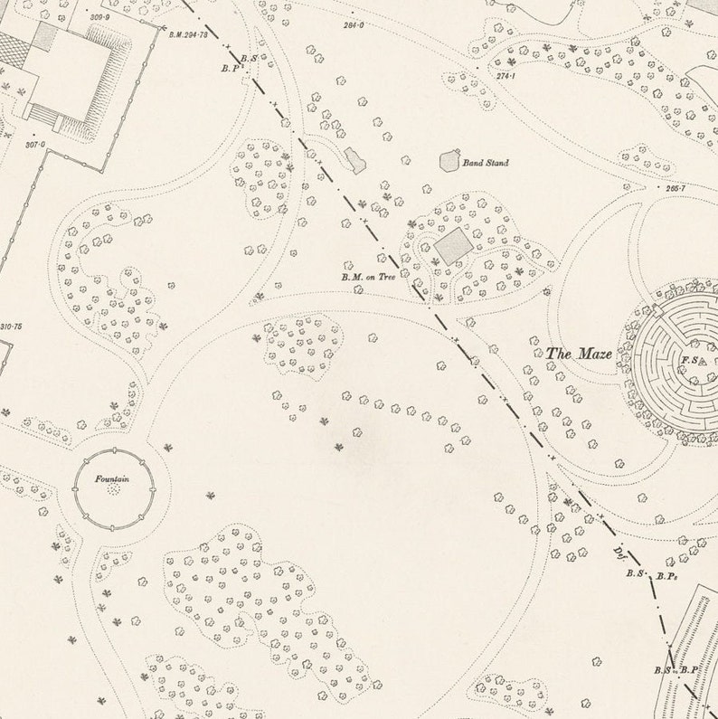 Crystal Palace Vintage Map Print Victorian Exhibition Map FA - Etsy