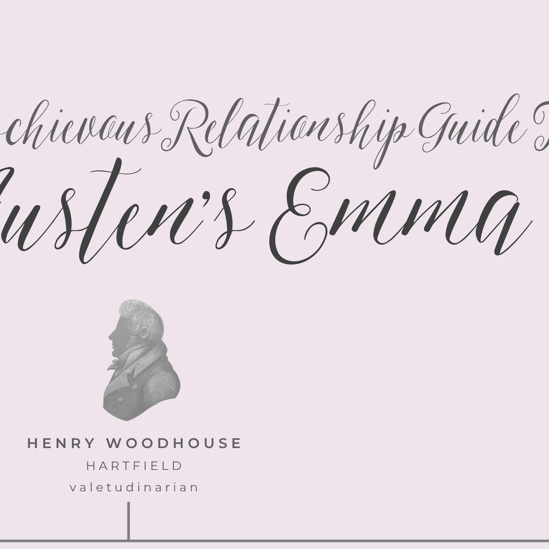 A4 Emma Literary Relationship Chart Poster Jane Austen Infographic ...