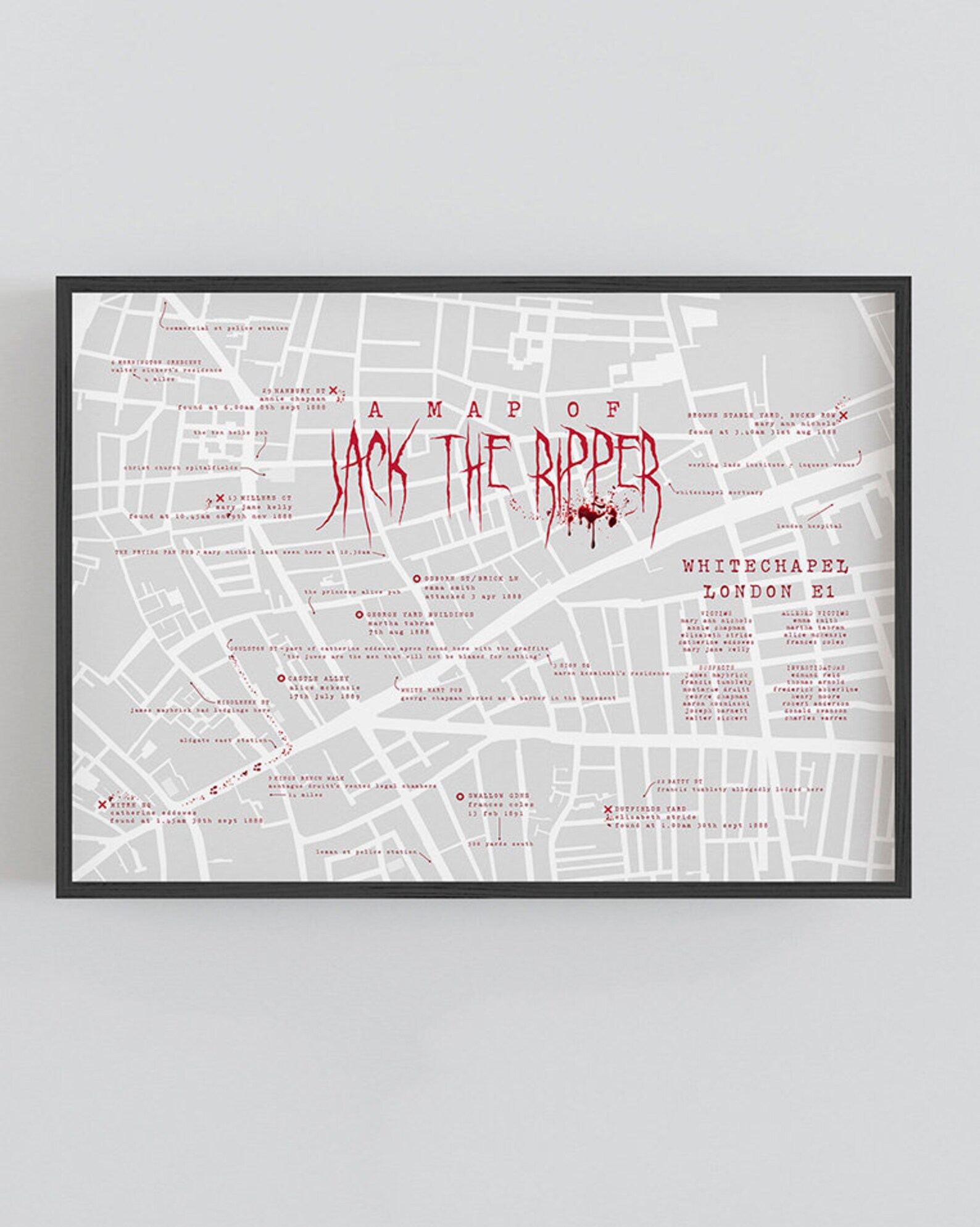 Poster of Jack the Ripper Ripperology Gift Whitechapel - Etsy