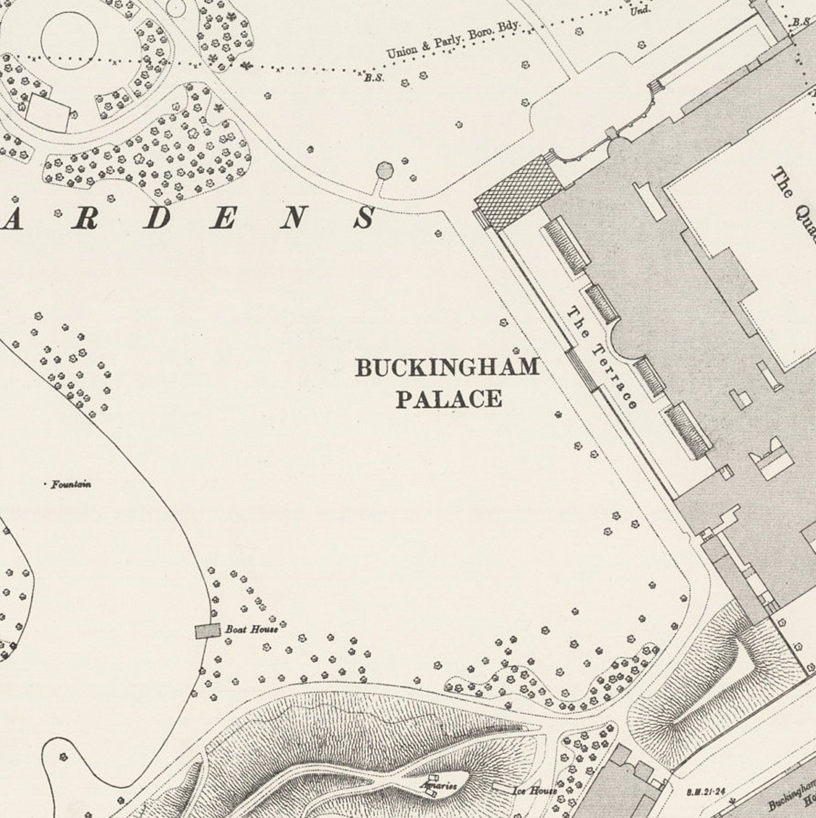 Buckingham Palace London Vintage Street Map Poster Map Print - Etsy
