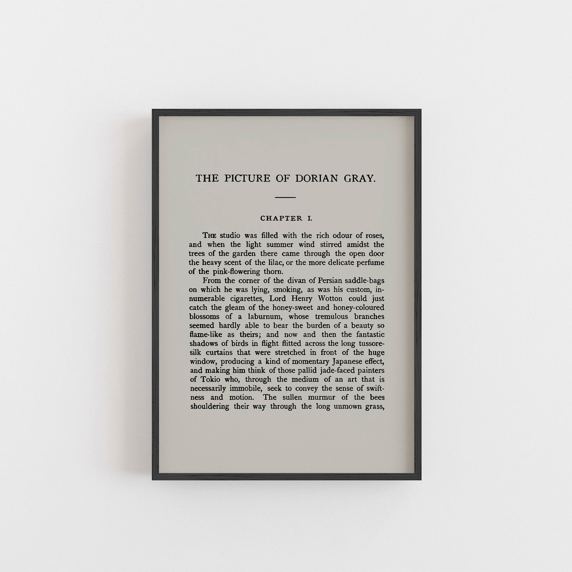 A5 Picture of Dorian Gray Novel Quote Print A5 Literary Art - Etsy UK