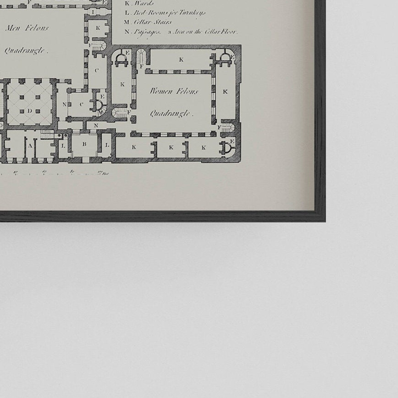 Newgate Prison London Vintage Blueprint Art Print - Etsy