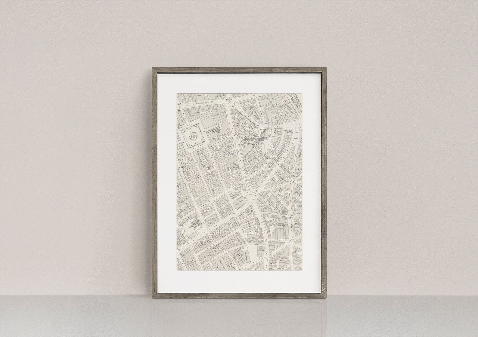 Seven Dials London Vintage Map Print, Soho Square, Covent Garden - Etsy