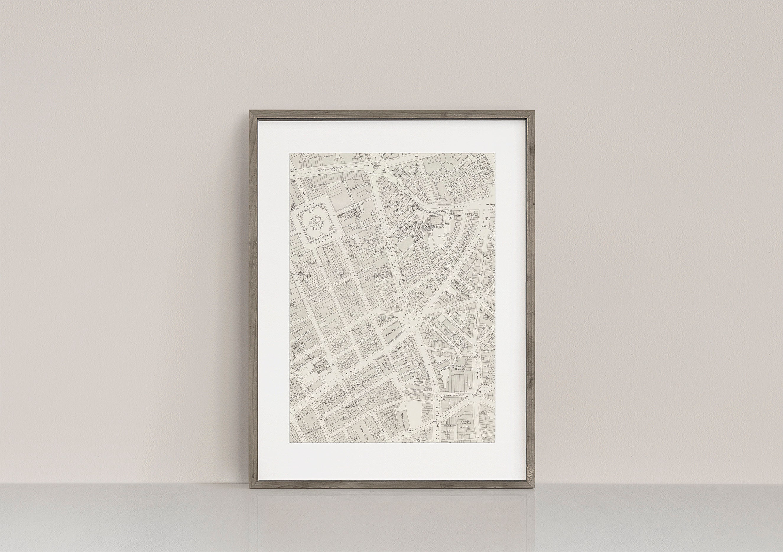 Seven Dials London Vintage Map Print, Soho Square, Covent Garden - Etsy ...