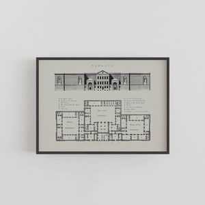 Newgate Prison London Vintage Floor Plan Fine Art Print, Prison Wall ...