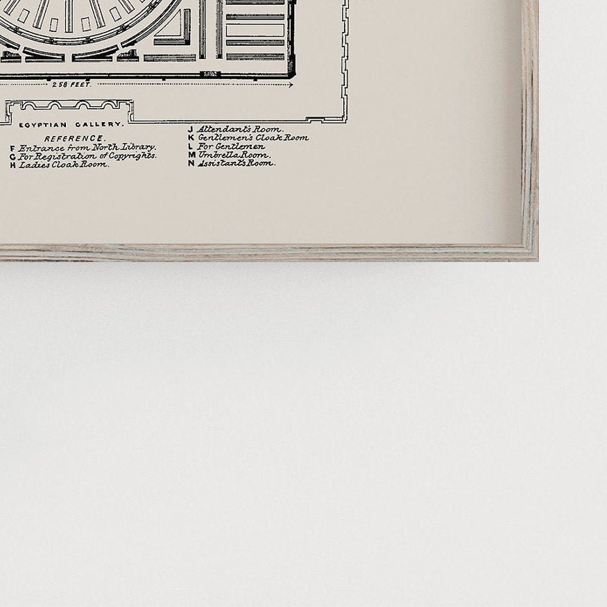 A4 Reading Room Floor Plan at British Museum Quirky Wall Art - Etsy UK