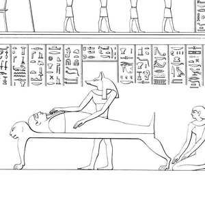 Osiris Funeral Room Print, Egyptian Tomb Wall Art, Hieroglyphs A1 A2 A3 ...