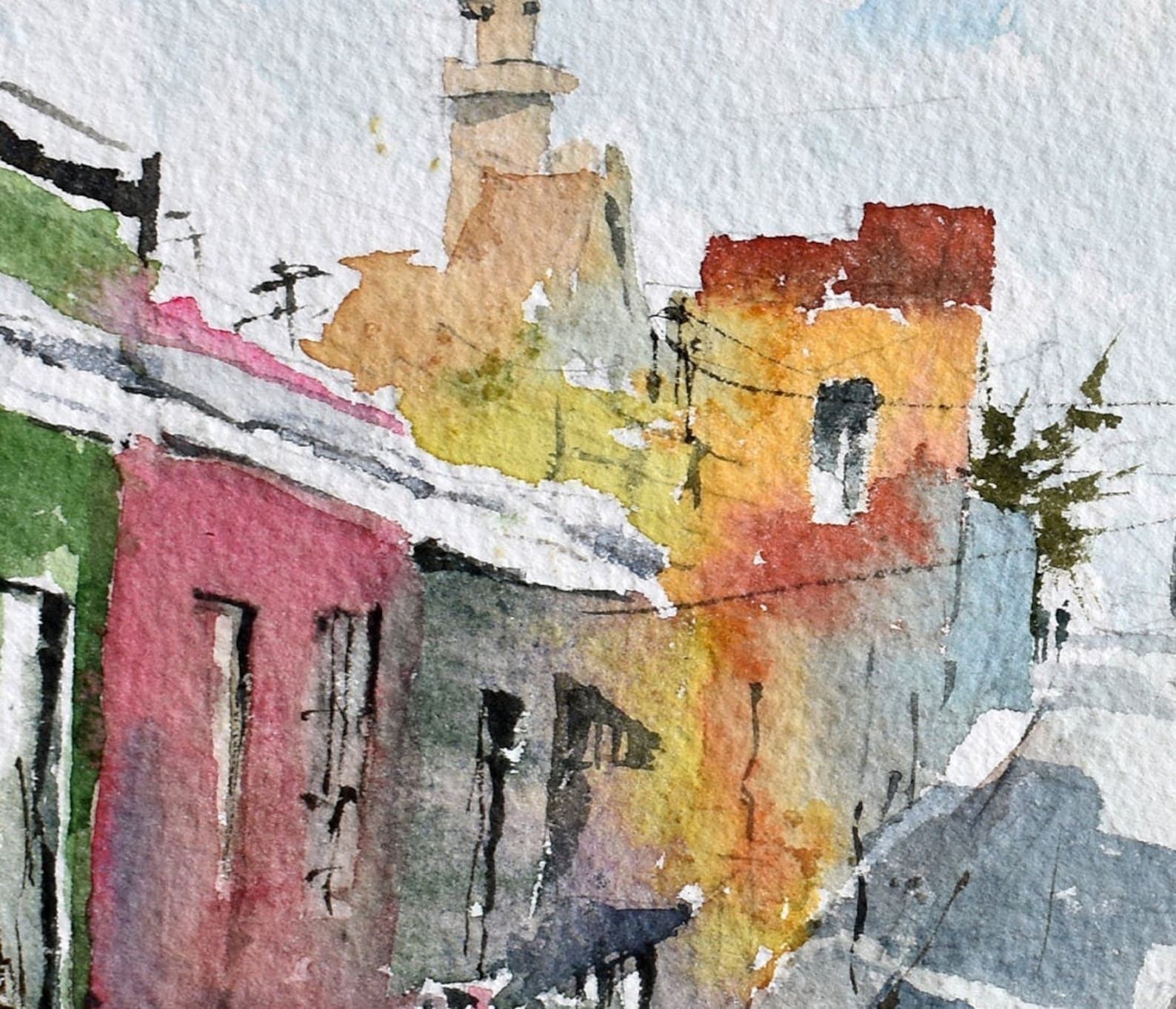Cape Town Painting South Africa Wall Art Watercolor Painting | Etsy