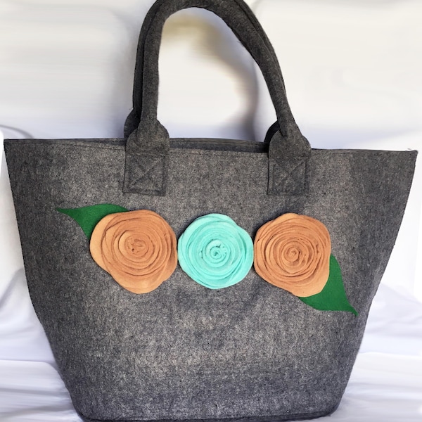 Felt Tote Bag - Etsy