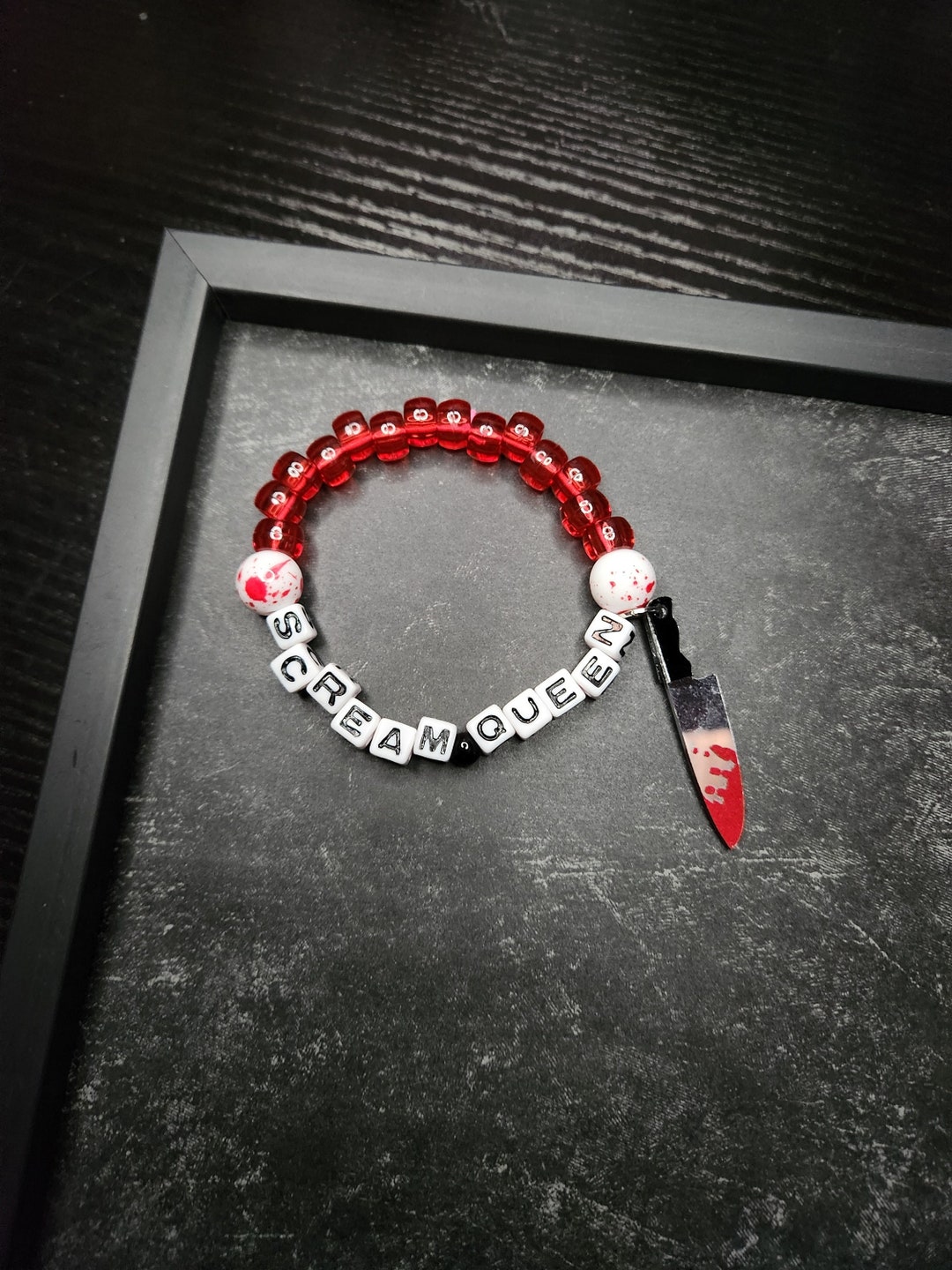 Scream Queen Bracelet Bloody Knife Charm - Etsy